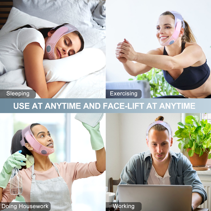 JUSRON V Line Face Strap, Soft Silicone Chin Strap for Women and Men ...